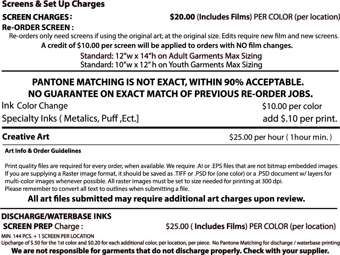 Screen Printing Information sgsdesignsinc